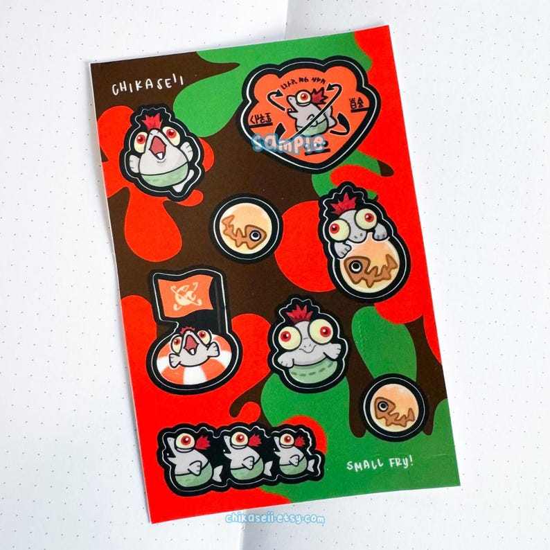 Splatoon Small Fry Stickersheet - Etsy