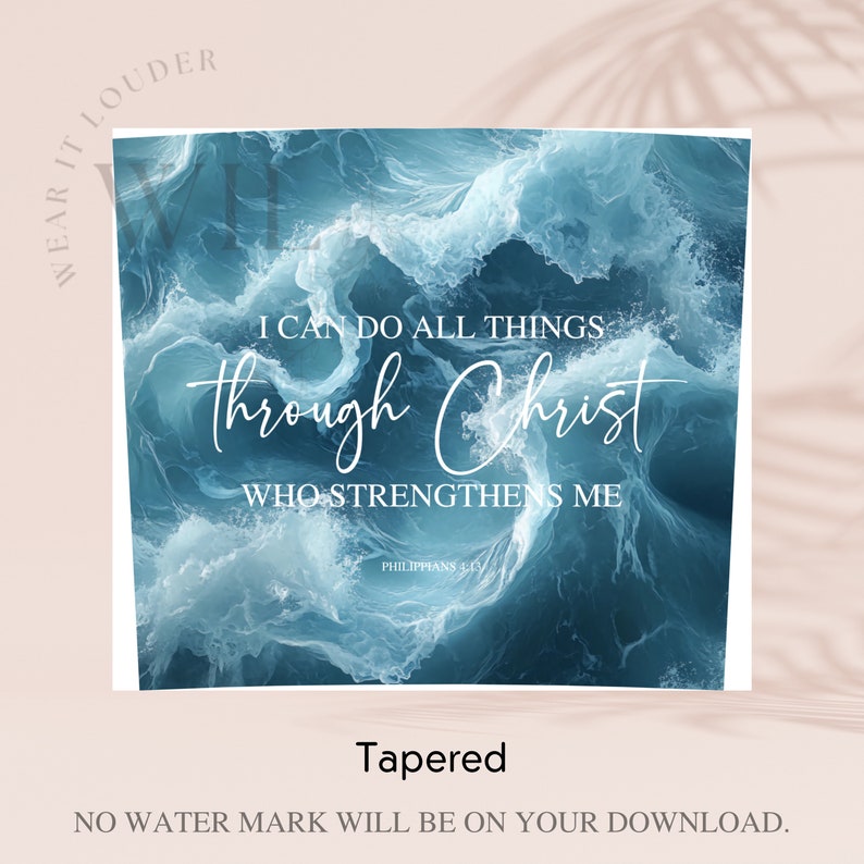 I Can Do All Things Scripture Verse 20oz Skinny Tumbler Sublimation ...