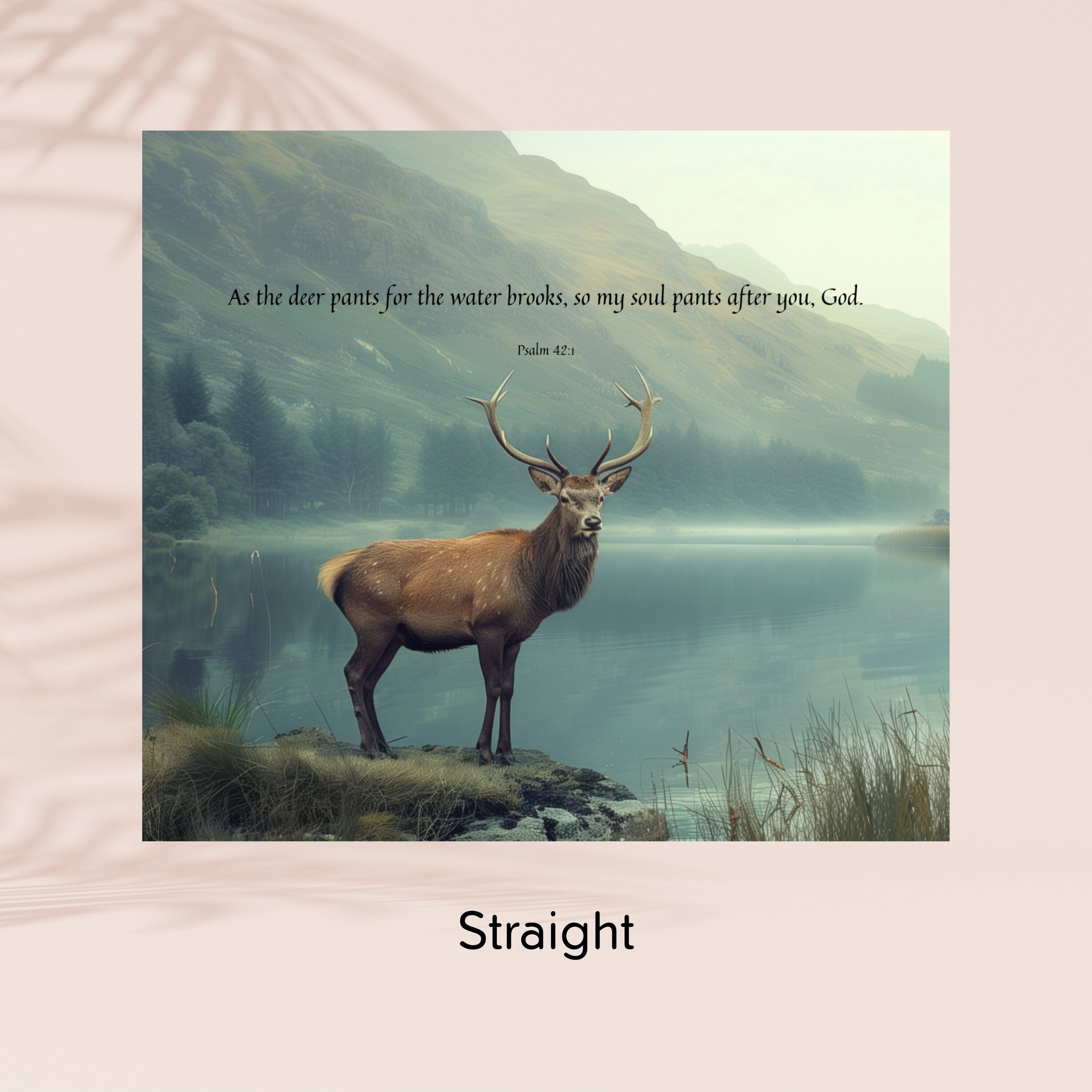 Psalm 42 Deer Tumbler Wrap: Christian Sublimation Design (PNG Digital ...