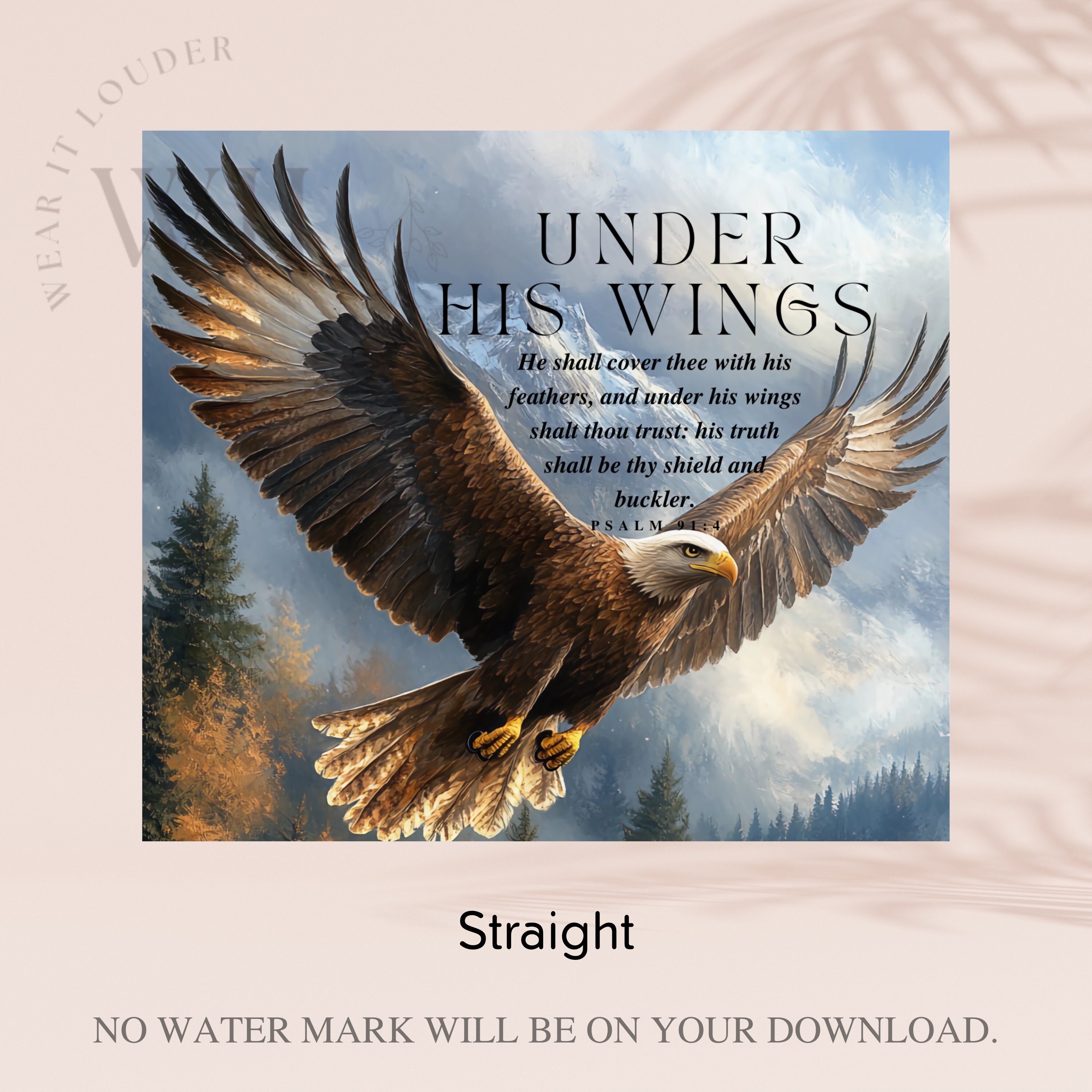 Psalm 91 Scripture Verse 20oz Skinny Tumbler Sublimation Design Under ...