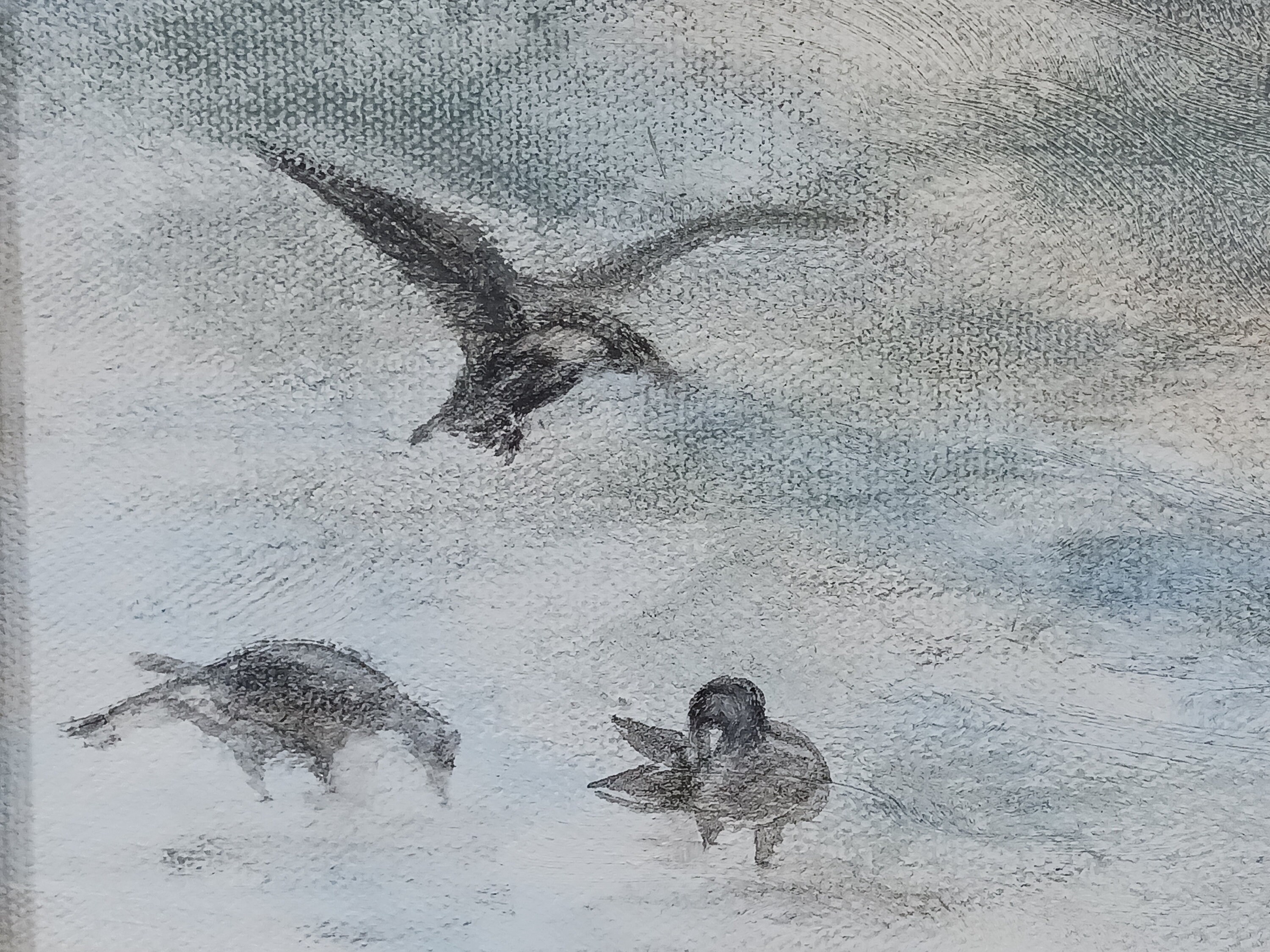 A Cry for Help Artist by Signed Janice L. Morrow Oil Painting on Canvas ...