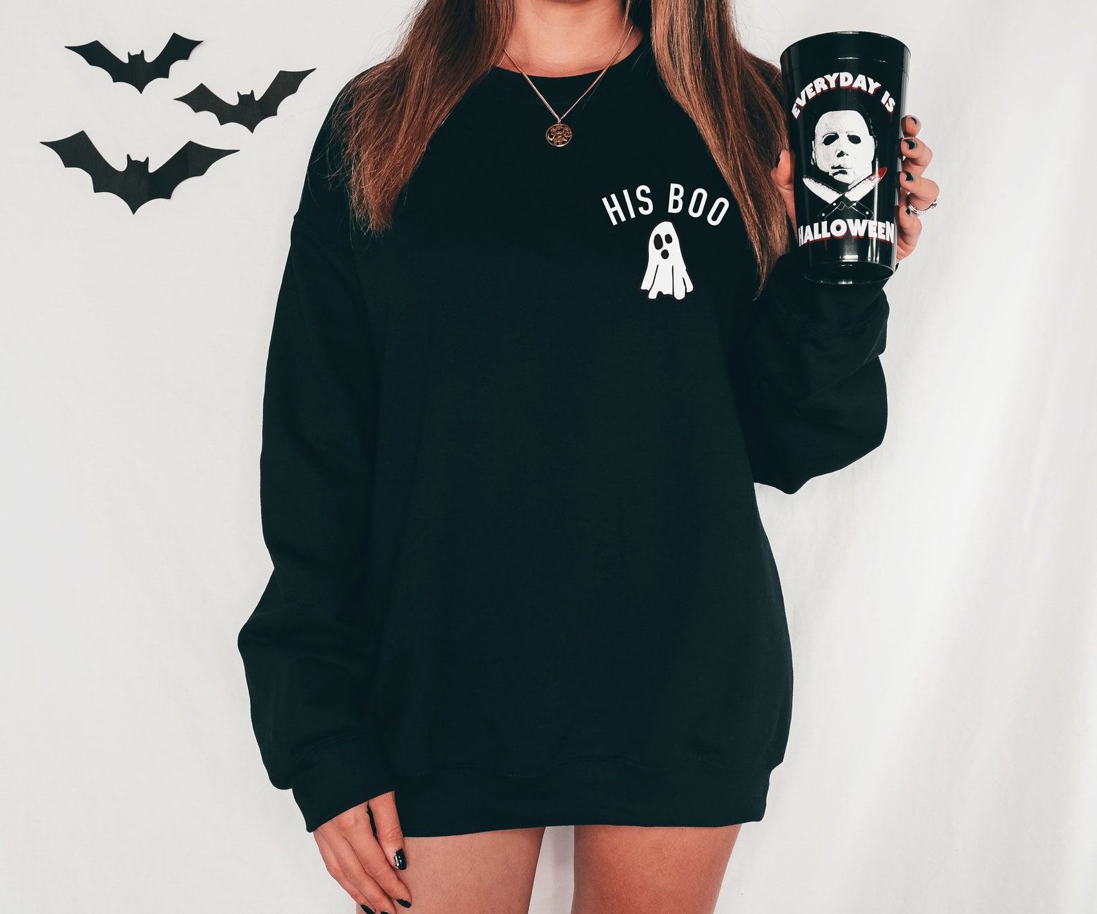 His Boo Her Boo Matching Halloween Sweatshirts, Couples Halloween ...