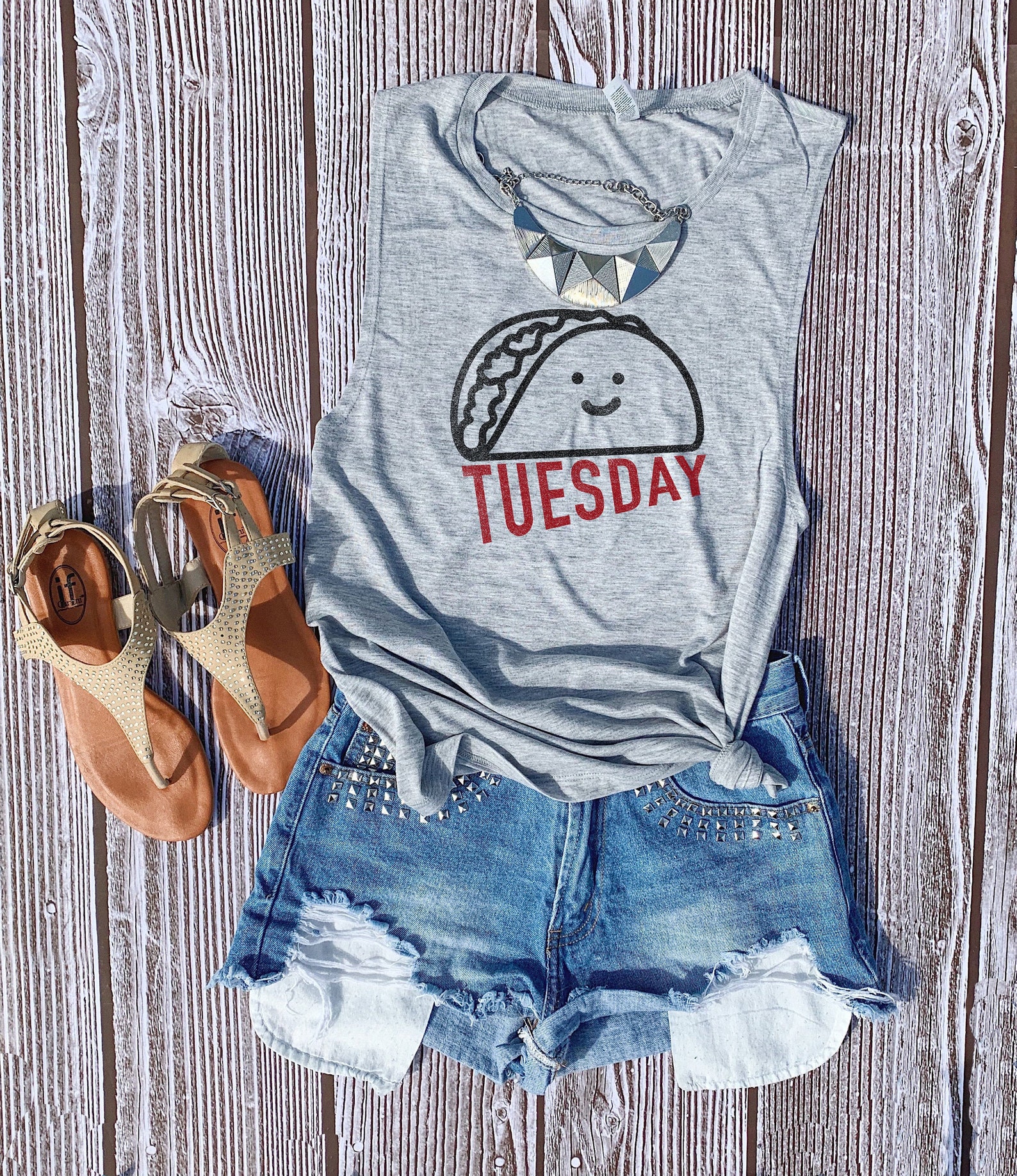 Taco Tuesday Tanks for Women Cute Taco Tanks Matching Taco - Etsy