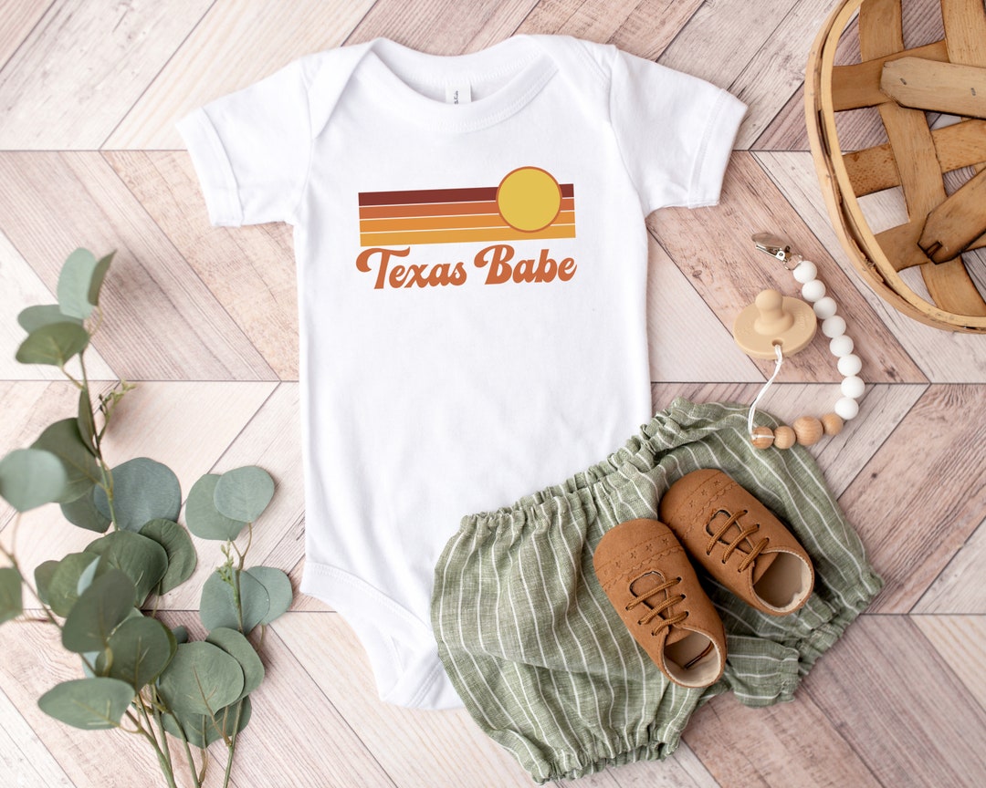 Texas Babe, Girls Texas Onesie, Cute Texas Baby Shirts, Texas Baby ...