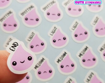 64 Cute Period Start/end Tracker Planner Stickers - Etsy