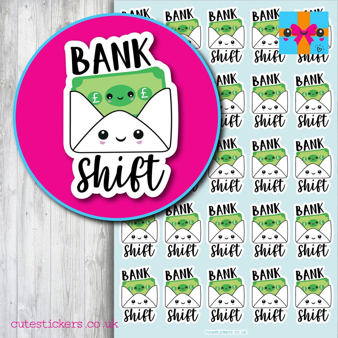 Bank Shift Planner Stickers Kawaii Reminder Money Diary Calendar ...