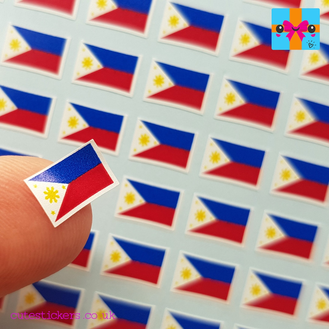 Philippines Flag Mini Flag Planner Stickers / 10mm Wide X 7mm High Flag ...