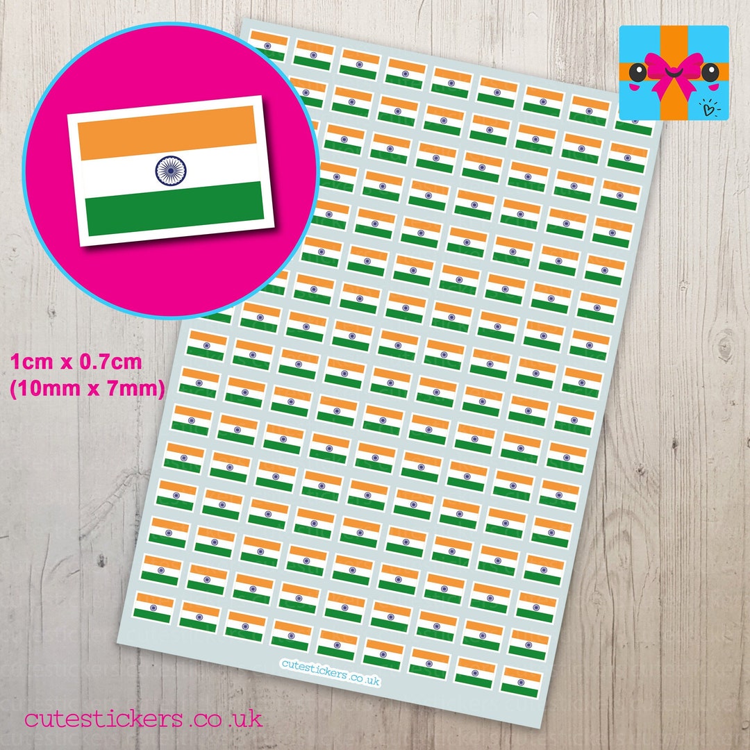 Indian Flag Mini Planner Stickers / 10mm X 7mm Flag of India Stickers ...