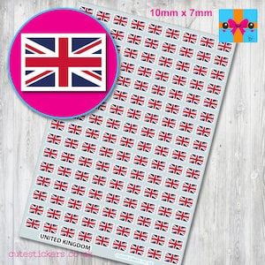 Union Jack Flag Stickers / United Kingdom UK Flag Sticker / 6 Sizes ...