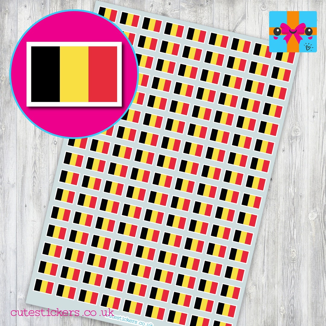 Belgium Flag Stickers / Flag of Belgium Stickers / 3 Sizes - 10mm X 7mm ...