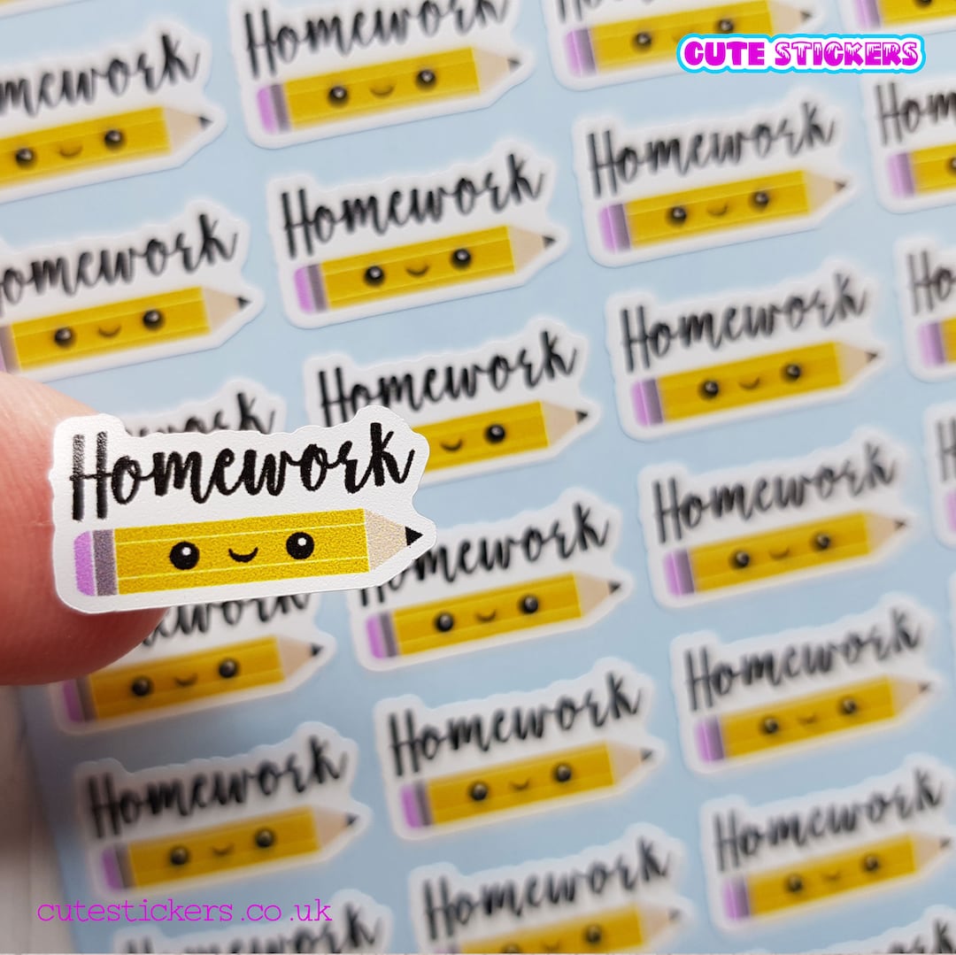60 Homework Planner Stickers / Teacher Stickers / School Planner ...