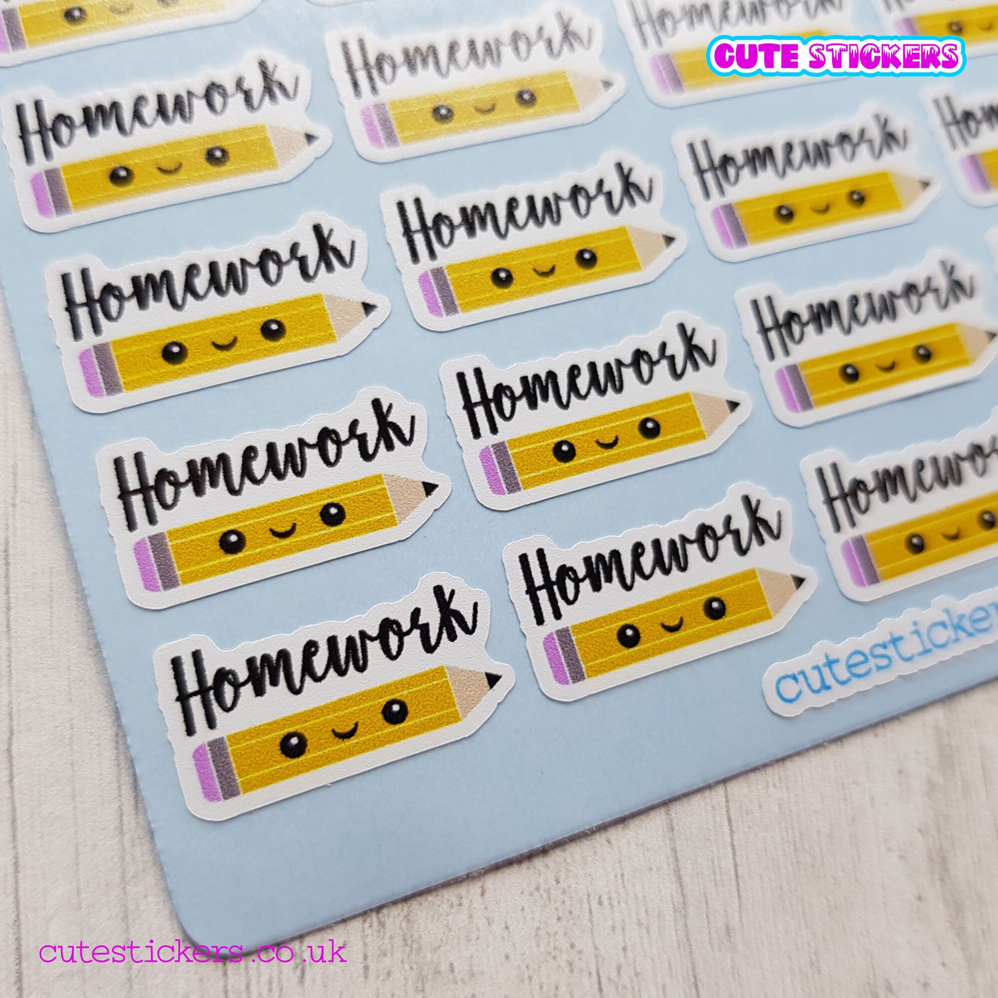 60 Homework Planner Stickers / Teacher Stickers / School Planner ...