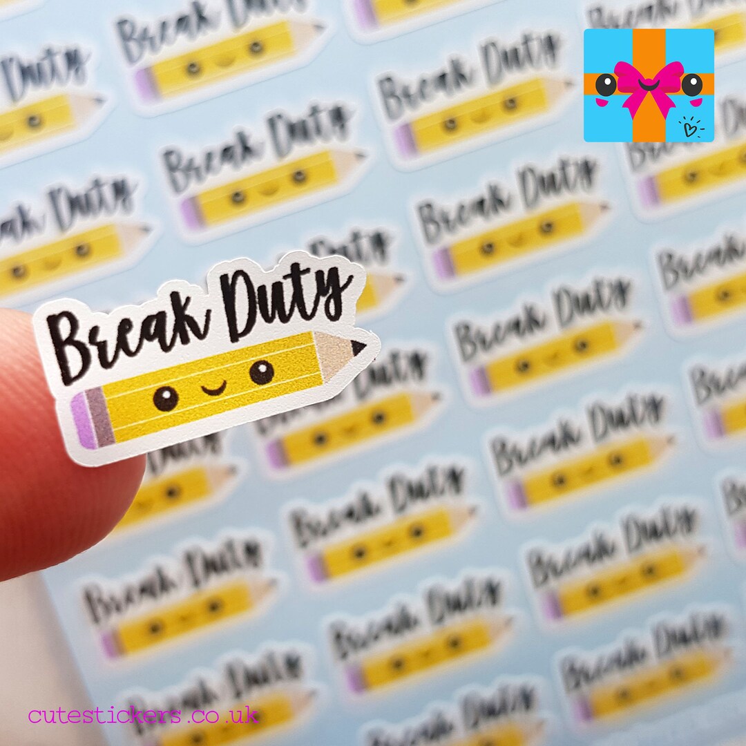 60 Break Duty Planner Stickers Teacher Functional Stickers - Etsy