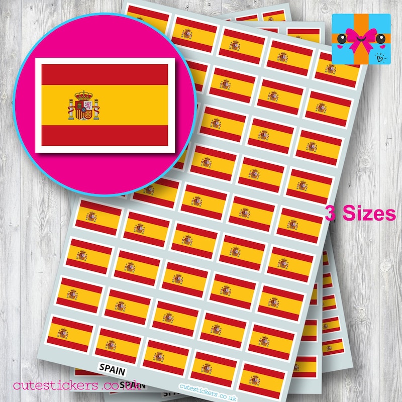 Spain Flag Stickers - Etsy