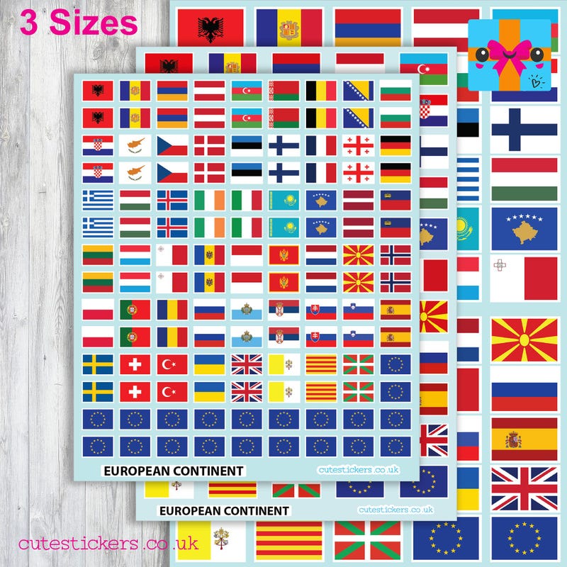 Flag Stickers - Etsy UK