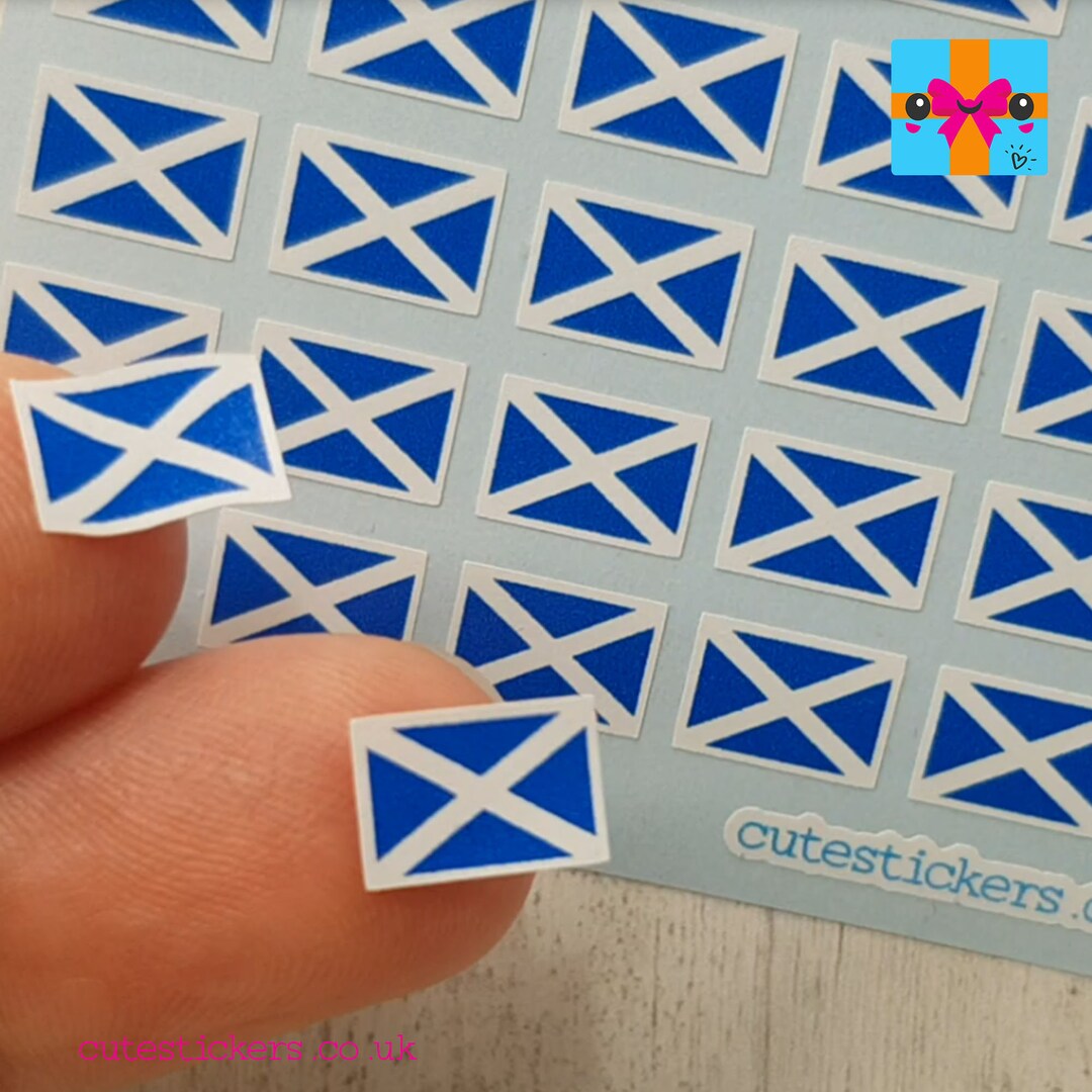 Mini Scottish Flag Stickers / 144 Stickers / 1cm Wide Scottish - Etsy