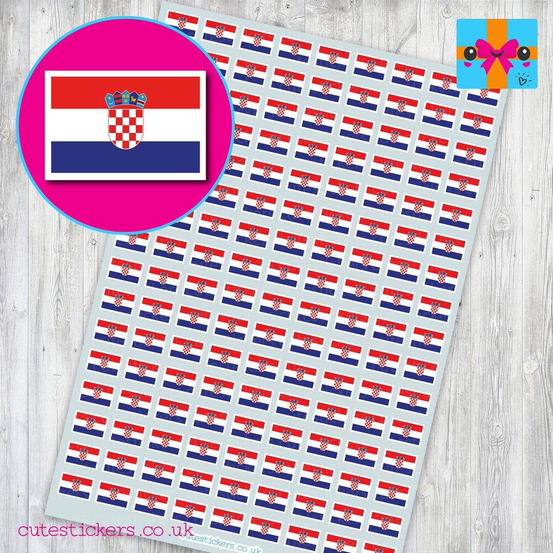 Croatia Croatian Flag Stickers / 3 Sizes - 10mm, 15mm, 20mm - Etsy