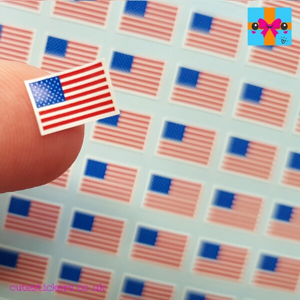 Tiny American Flag Decals - Etsy UK
