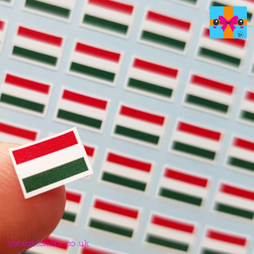 Hungarian Mini Flag Planner Stickers / 1cm Wide Flag of Hungary ...