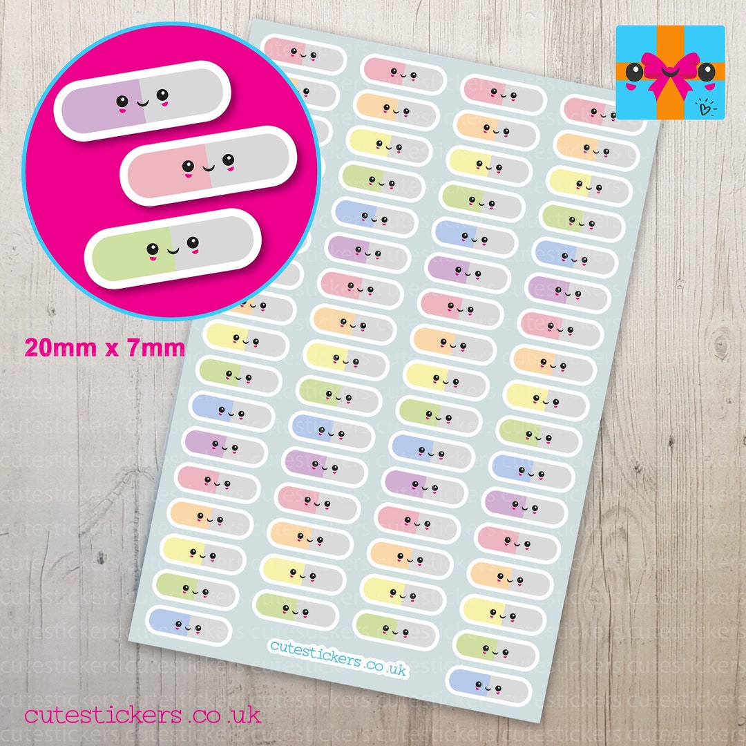 Pill Capsule Planner Stickers / Medicine Reminder Tracker Stickers - Etsy