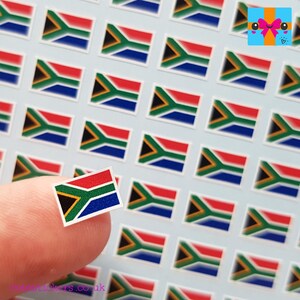 South Africa Flag Stickers / South African Flag Stickers / 3 Sizes 10mm ...