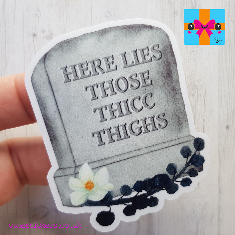 Thicc Thighs Monster Girl Stickers / Goth Gravestone Sticker - Etsy UK