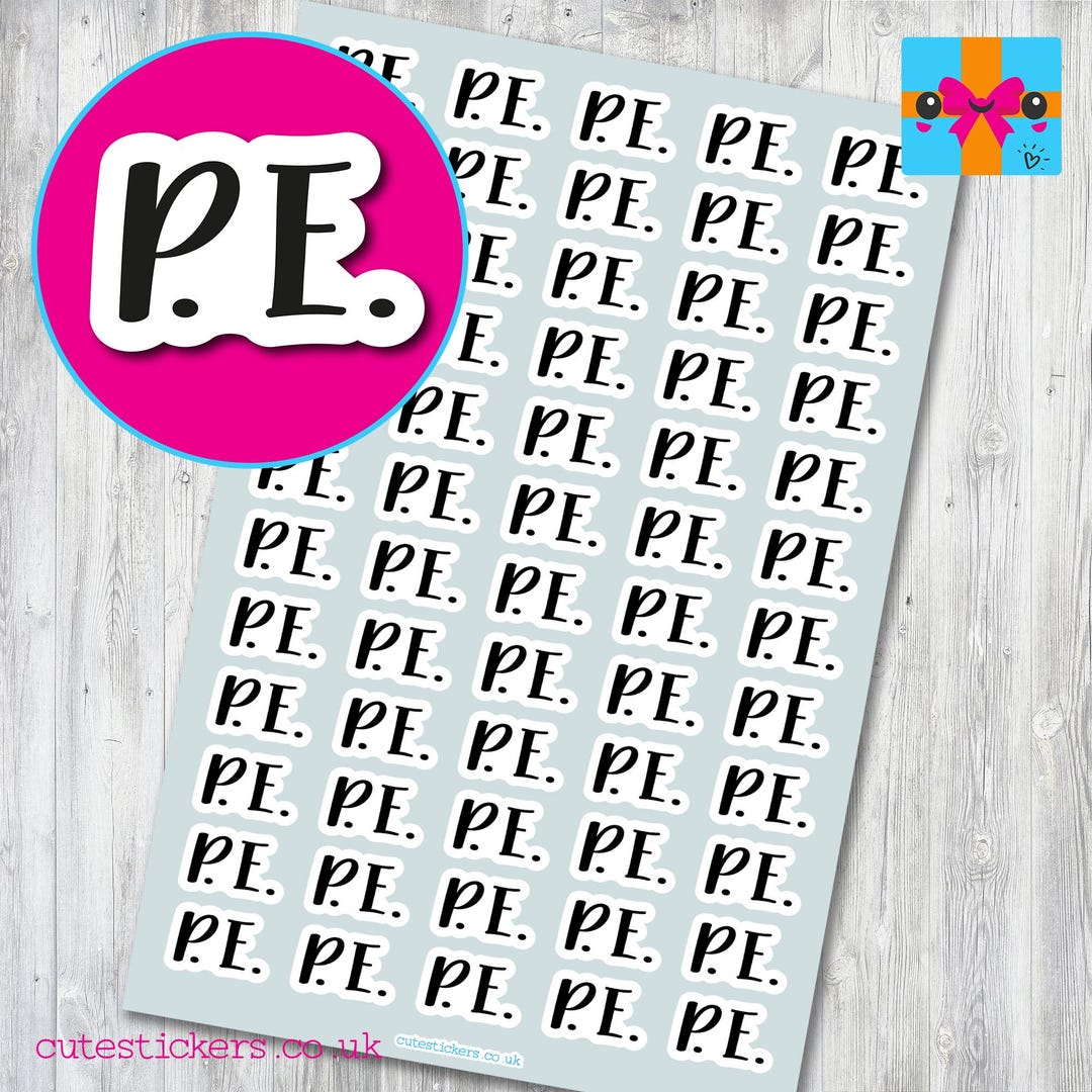 PE Planner Stickers / Physical Education Reminder Sticker / Phys Ed ...