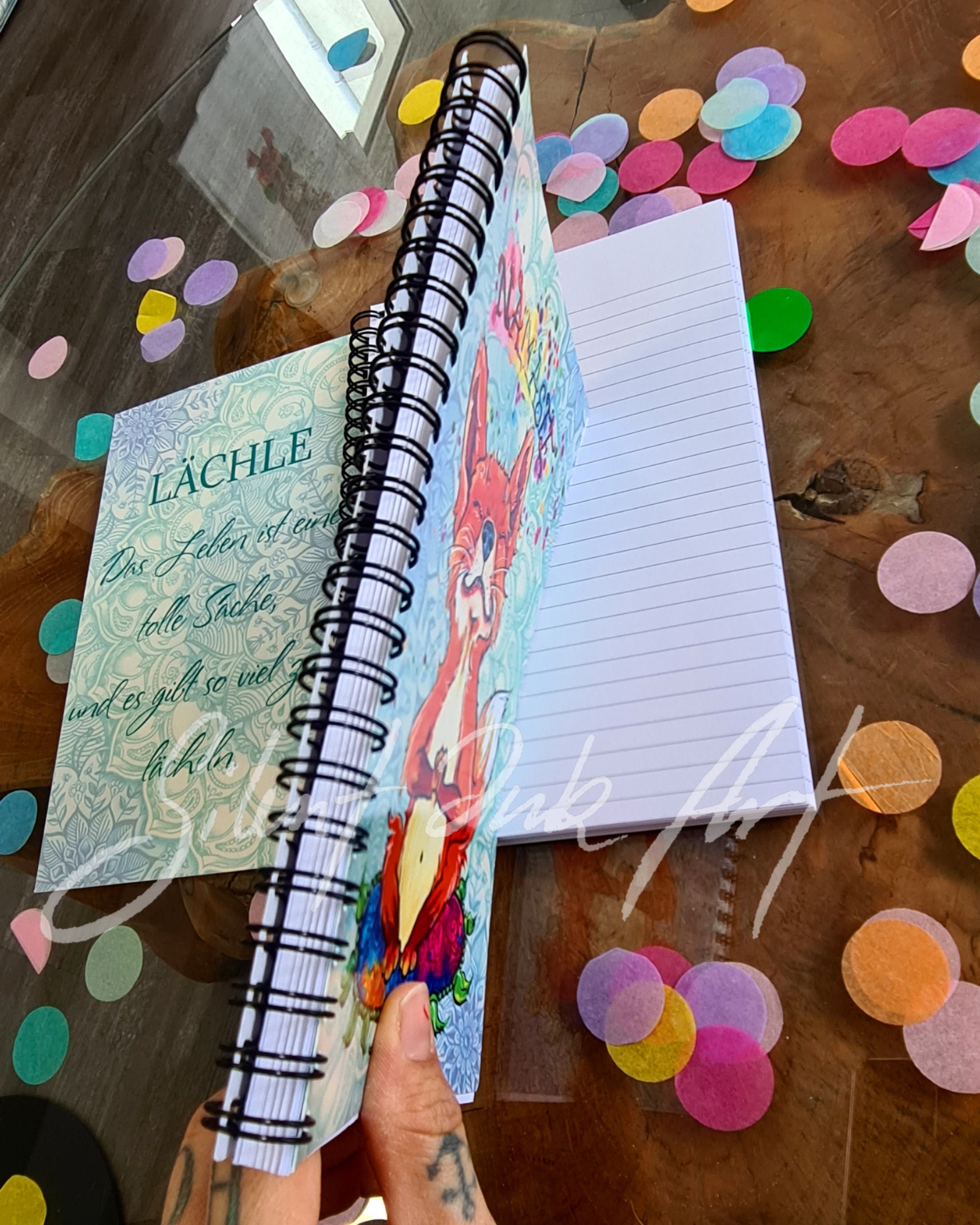 Ring Pad / A5 / Animal Motif / Fox / Namaste / Mandala / Yoga - Etsy UK