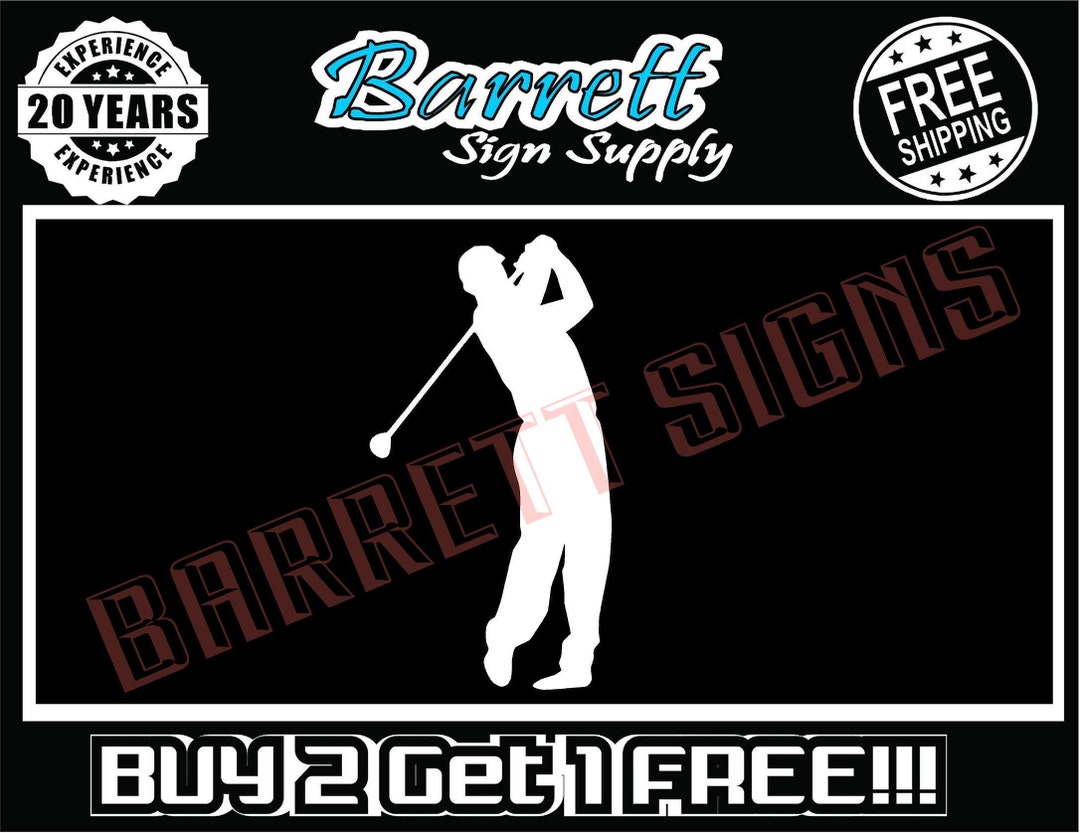Golf Swing Golf Player Bumper Sticker Husband Sticker - Etsy