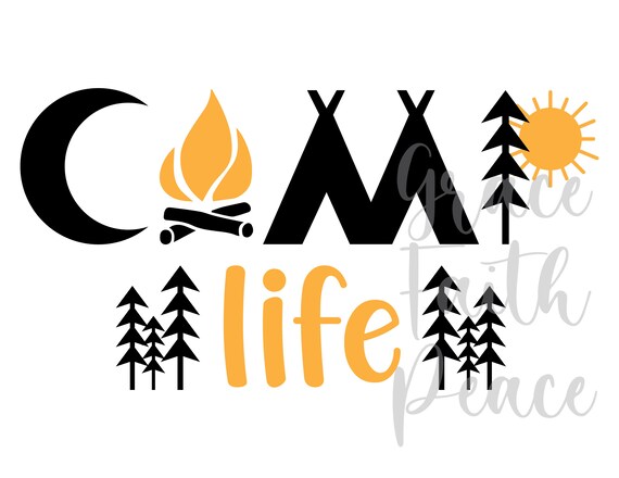 Camp Life Svg Dxf Jpg Png | Etsy