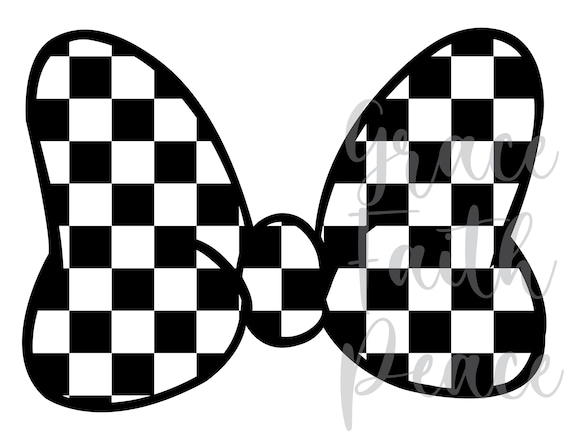 Checkered Bow Svg Dxf Jpg Png - Etsy