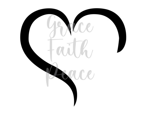 Heart Template Svg Dxf Jpg Png - Etsy