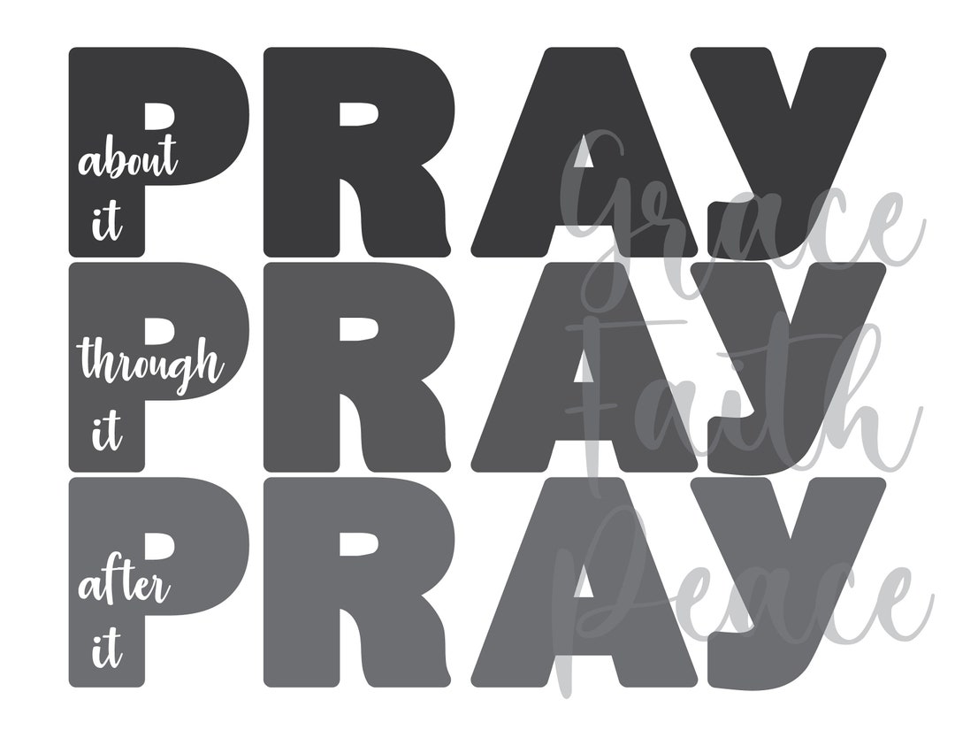 PRAY PRAY PRAY, Svg, Dxf, Jpg, Png - Etsy