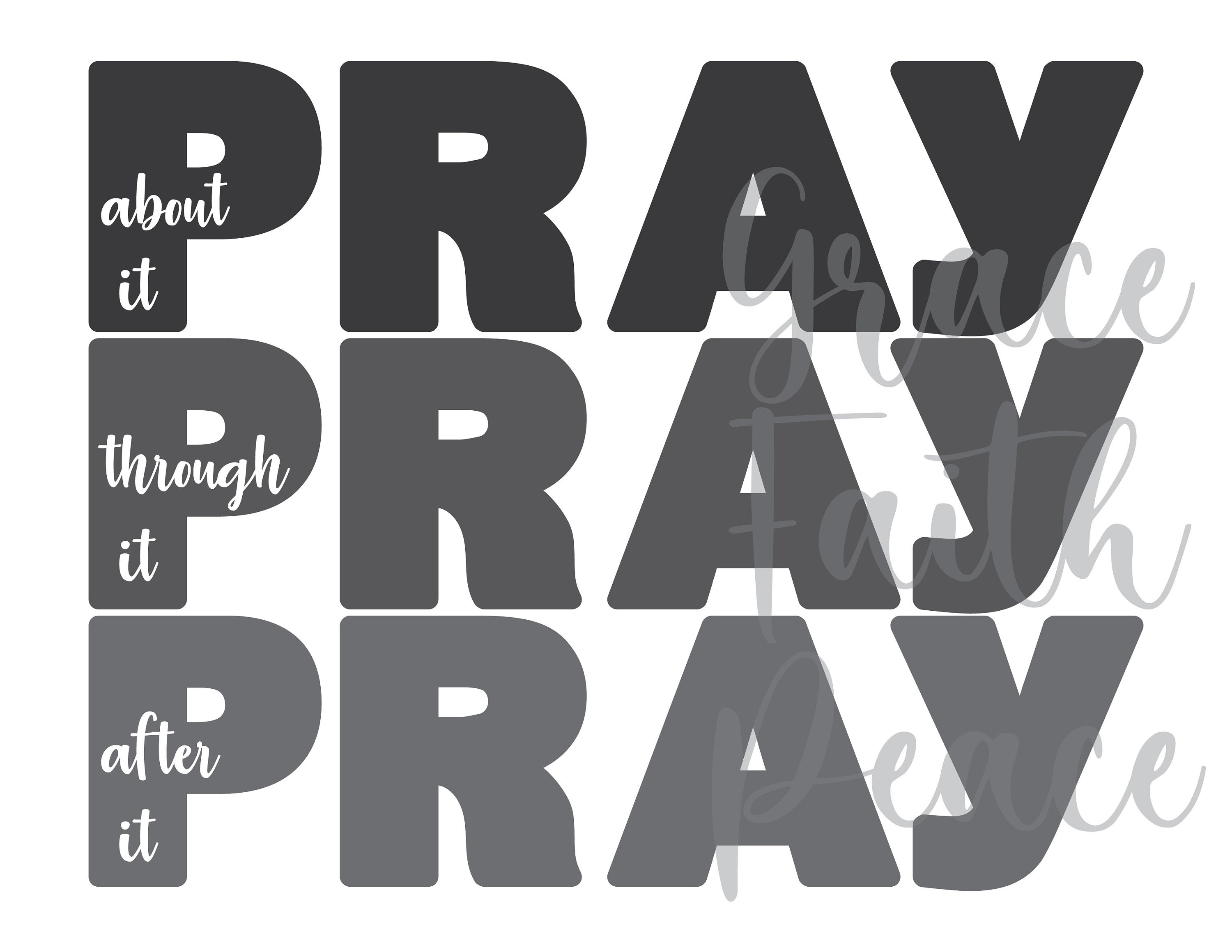 PRAY PRAY PRAY, Svg, Dxf, Jpg, Png - Etsy