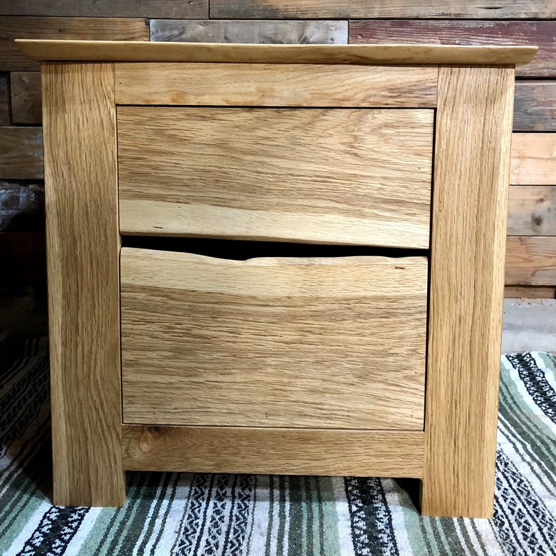 Oak Live Edge Nightstand With Epoxy River - Etsy