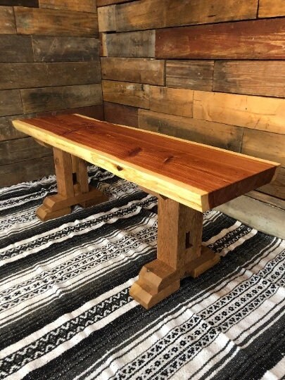 4' Handmade Cedar Bench Rustic or Smooth Finish 48in - Etsy