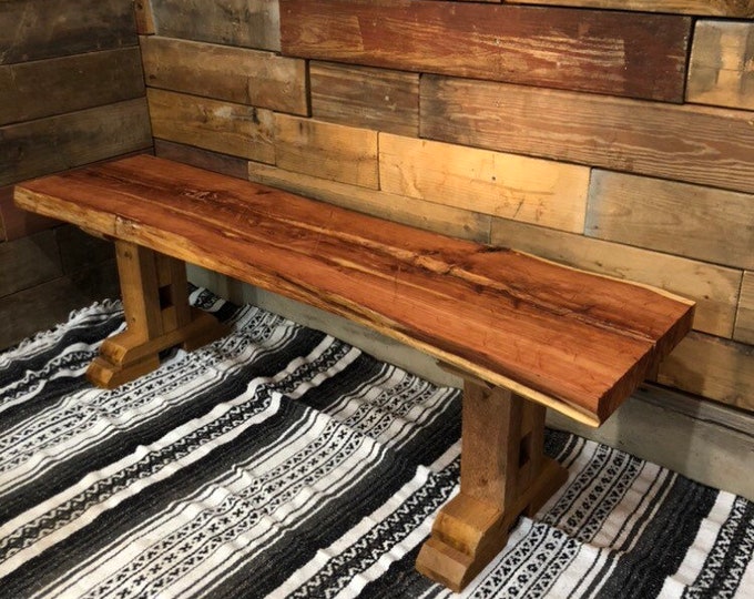 4' Handmade Cedar Bench Rustic or Smooth Finish 48in - Etsy