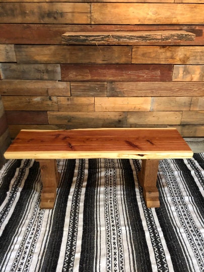 4' Handmade Cedar Bench Rustic or Smooth Finish 48in - Etsy