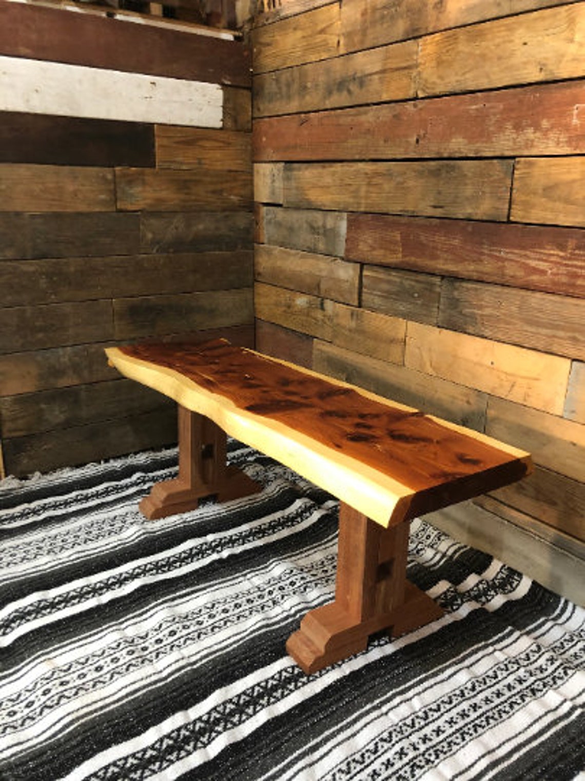 4' Handmade Cedar Bench Rustic or Smooth Finish 48in - Etsy