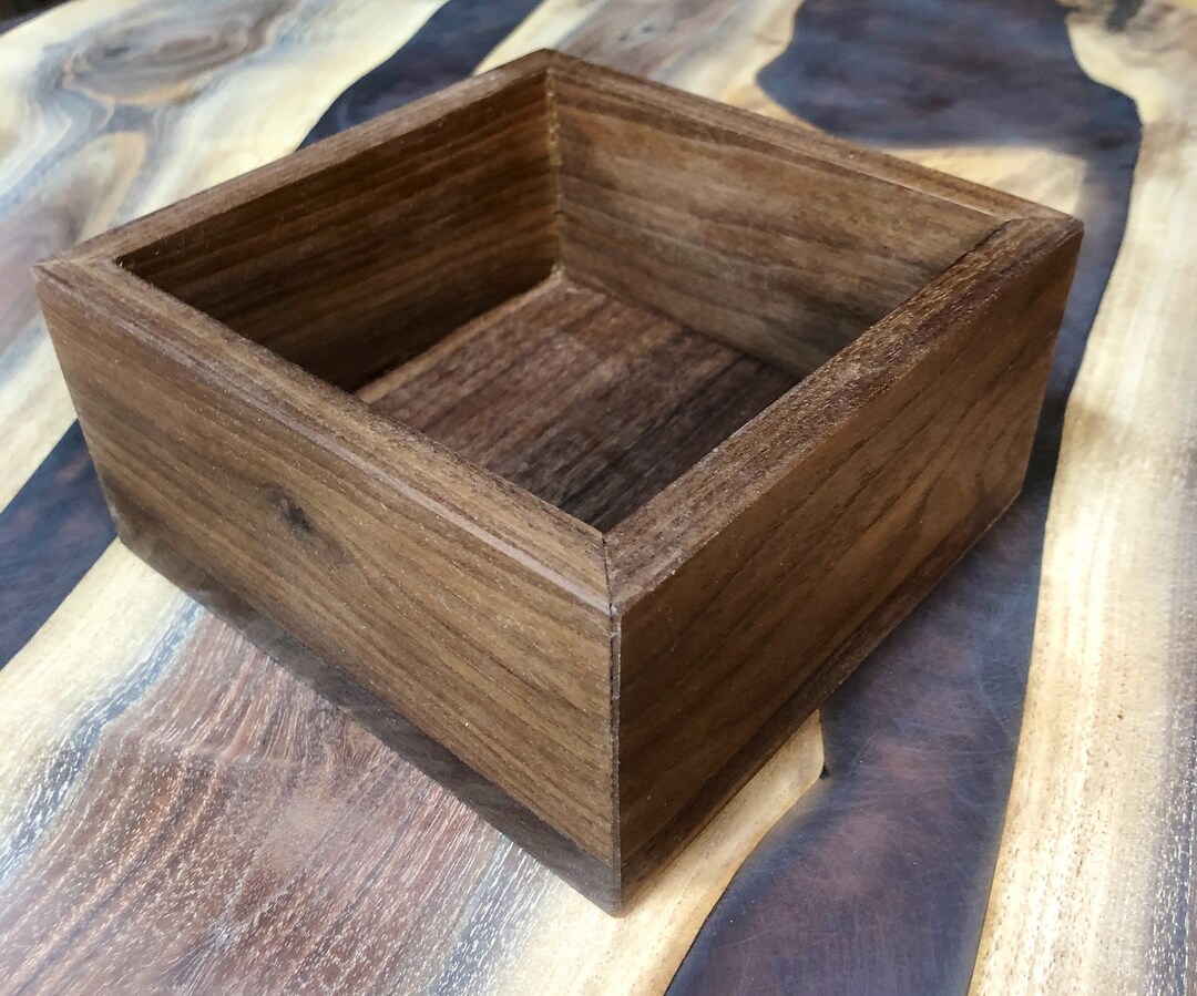 6 Handmade Black Walnut Key Toss Box - Etsy