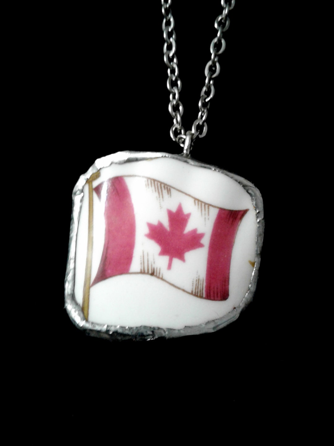 Unique Canada Pendant Tooled From Royal Albert Teacup From Sea to Sea ...