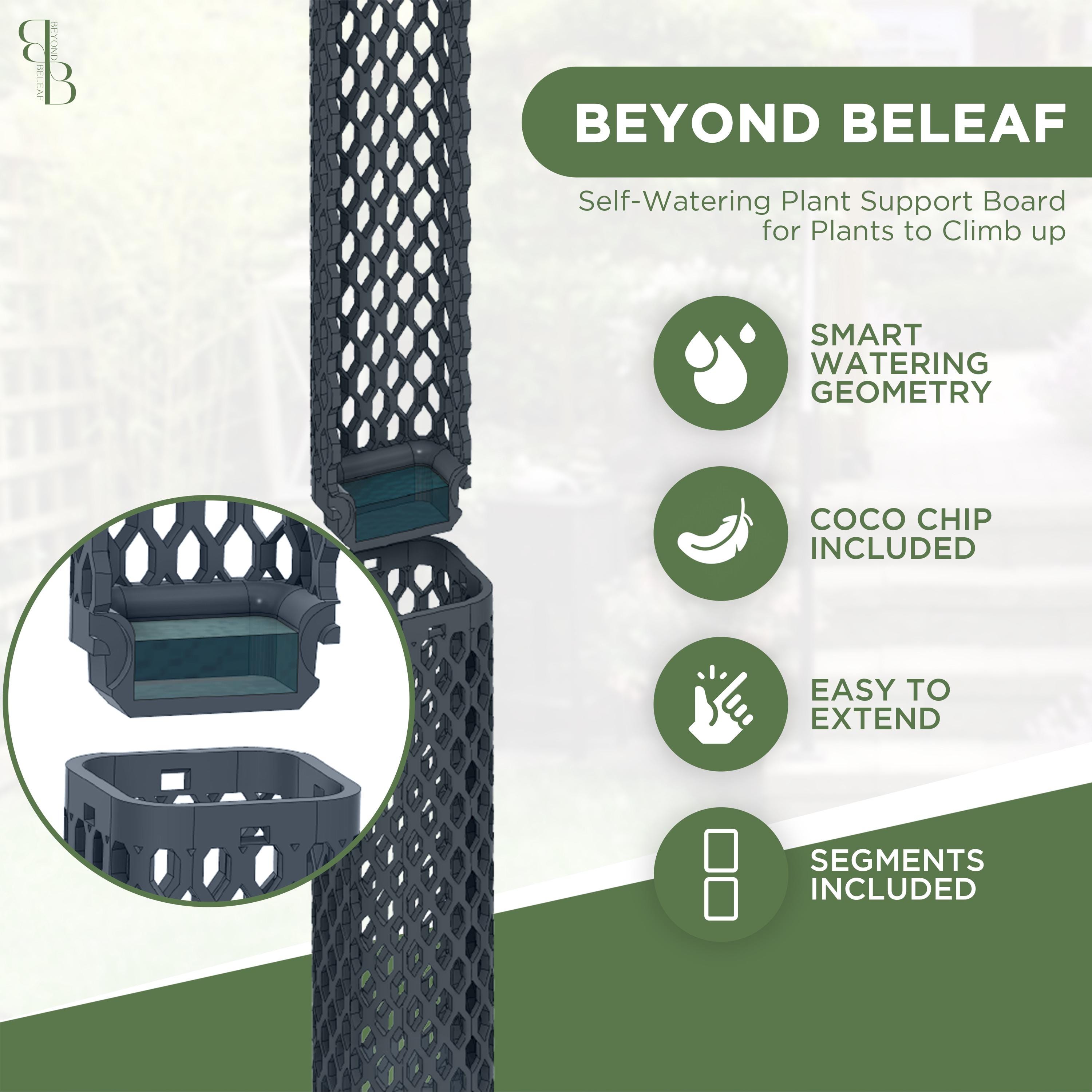 Square Plant Support Kit: Extendable Self-watering for Monstera ...