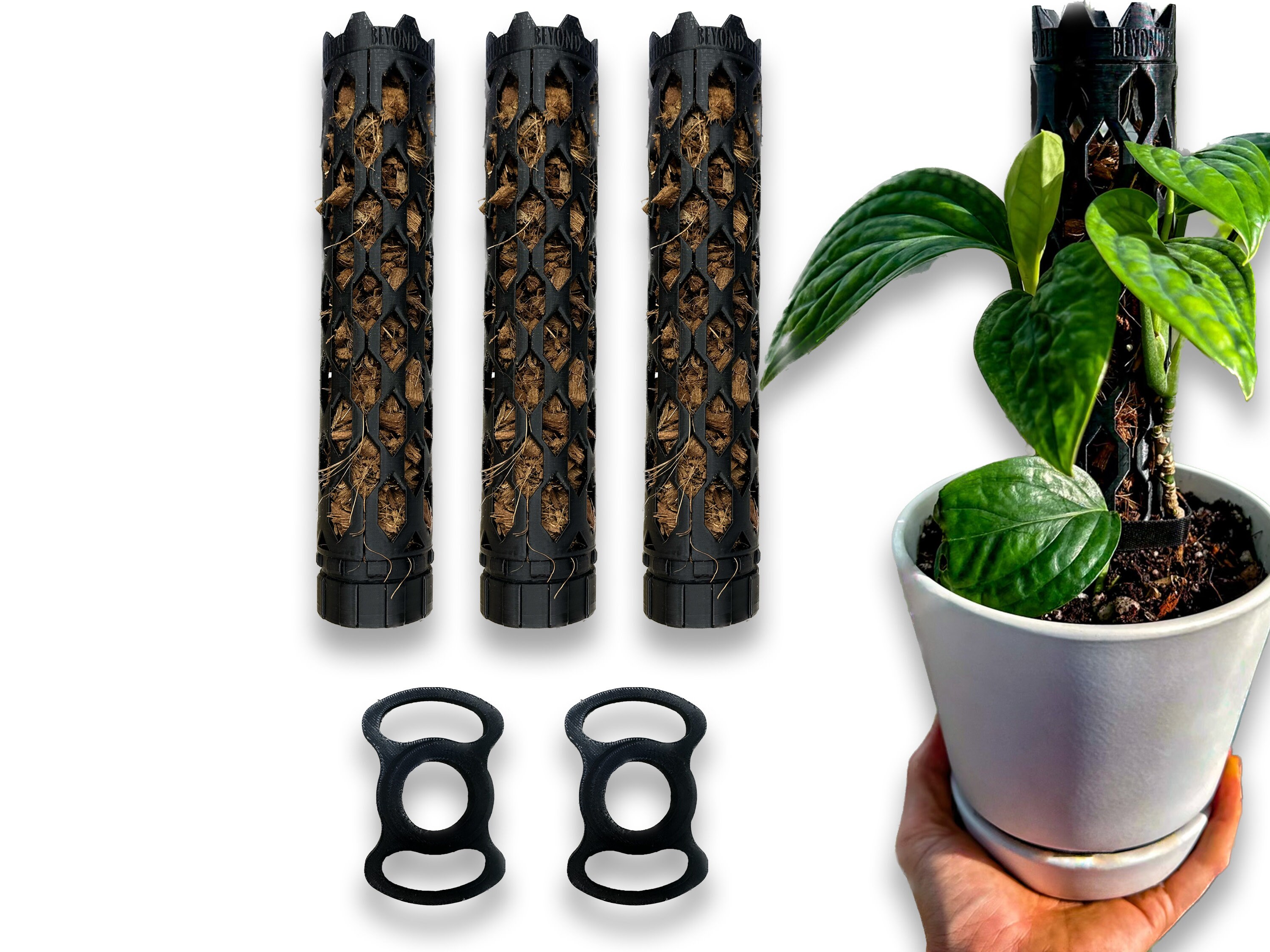 Plant Support Kit Professional Moss Pole Coco Chip Pole Beyond Beleaf ...