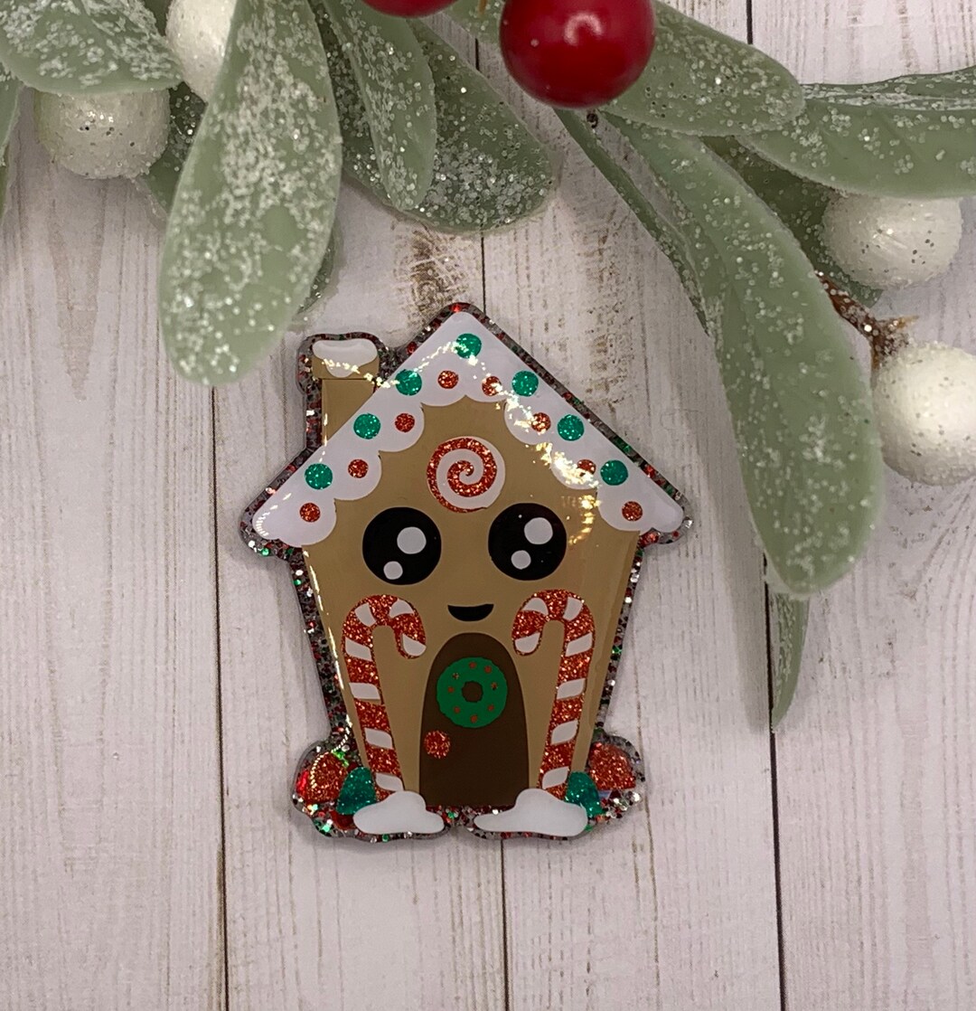 Gingerbread House Badge, Holiday Badge Reel for Nurses, Stocking ...