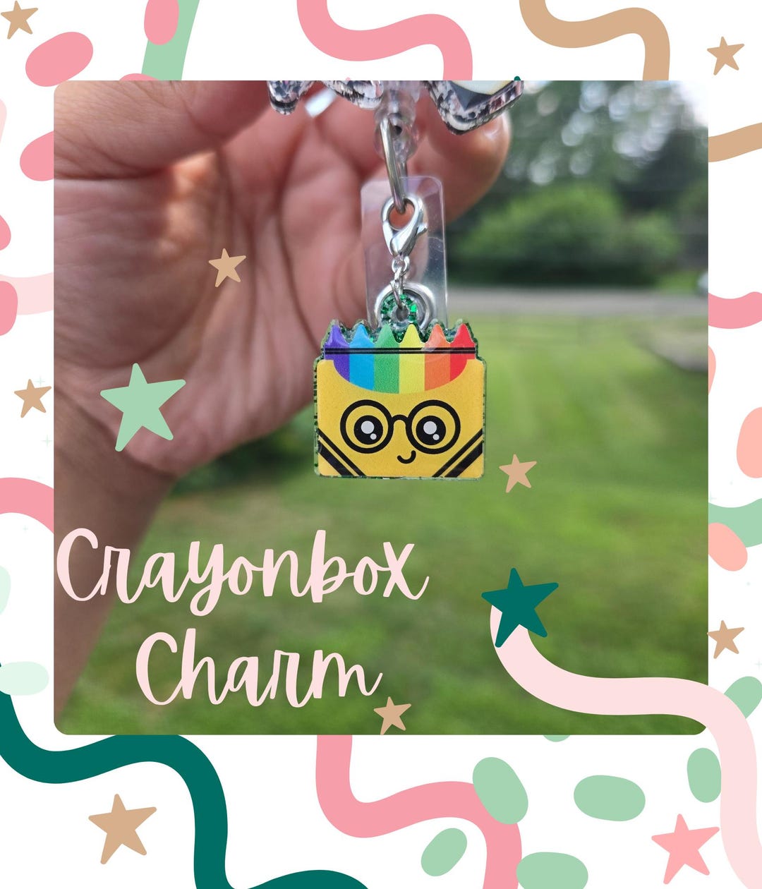Crayon Box Charm for School Teacher Badge Reel,school Staff Work ...