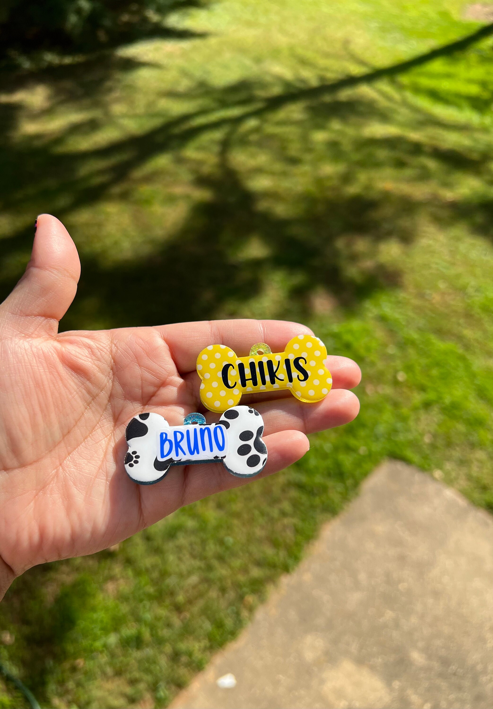 Dog Bone Name Tag Doggy Name Tag Pet Name Tag Personalized - Etsy