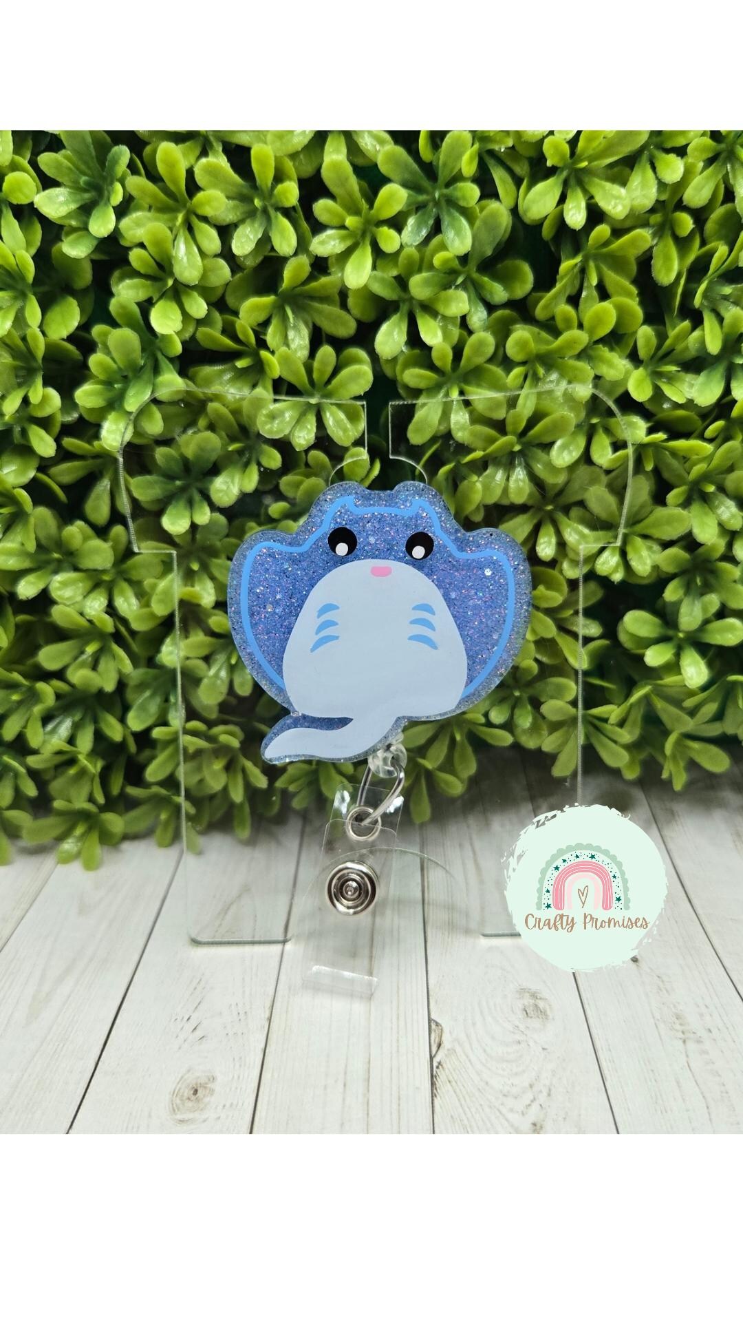 Stingray Badge Reel, Cute Marine Badge ID Holder, Coworker Birthday ...