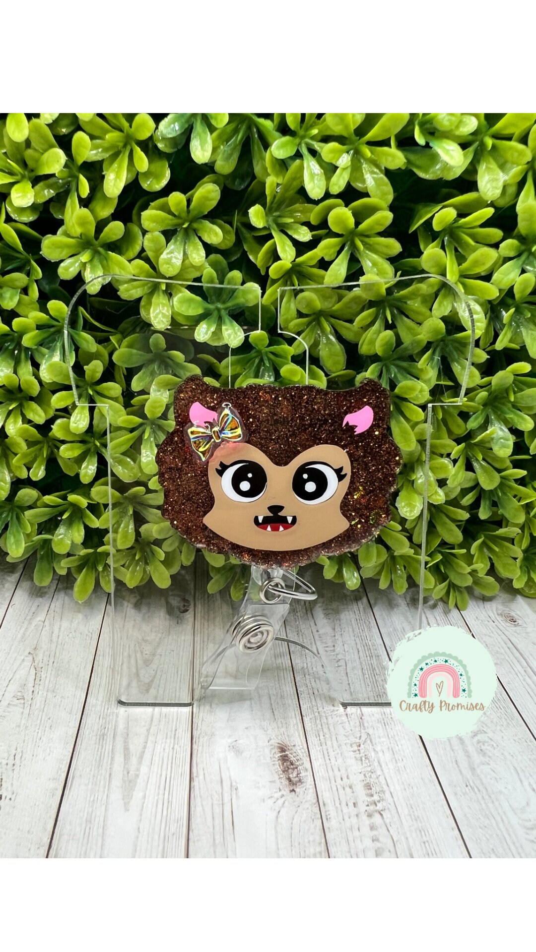 Werewolf Badge Reel, Cute Halloween Badge ID Reel, Spooky Office Work ...