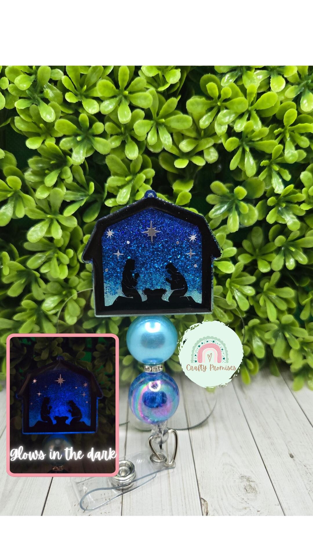 Nativity Scene Badge Reel, Unique Gift for Christmas Lovers,religious ...