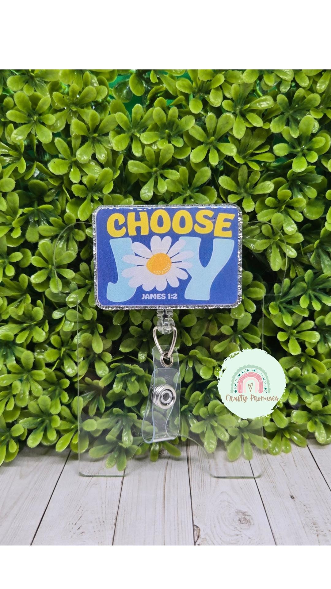 Choose Joy Bible Verse Badge Reel, Cute Scripture Badge Holder for ...